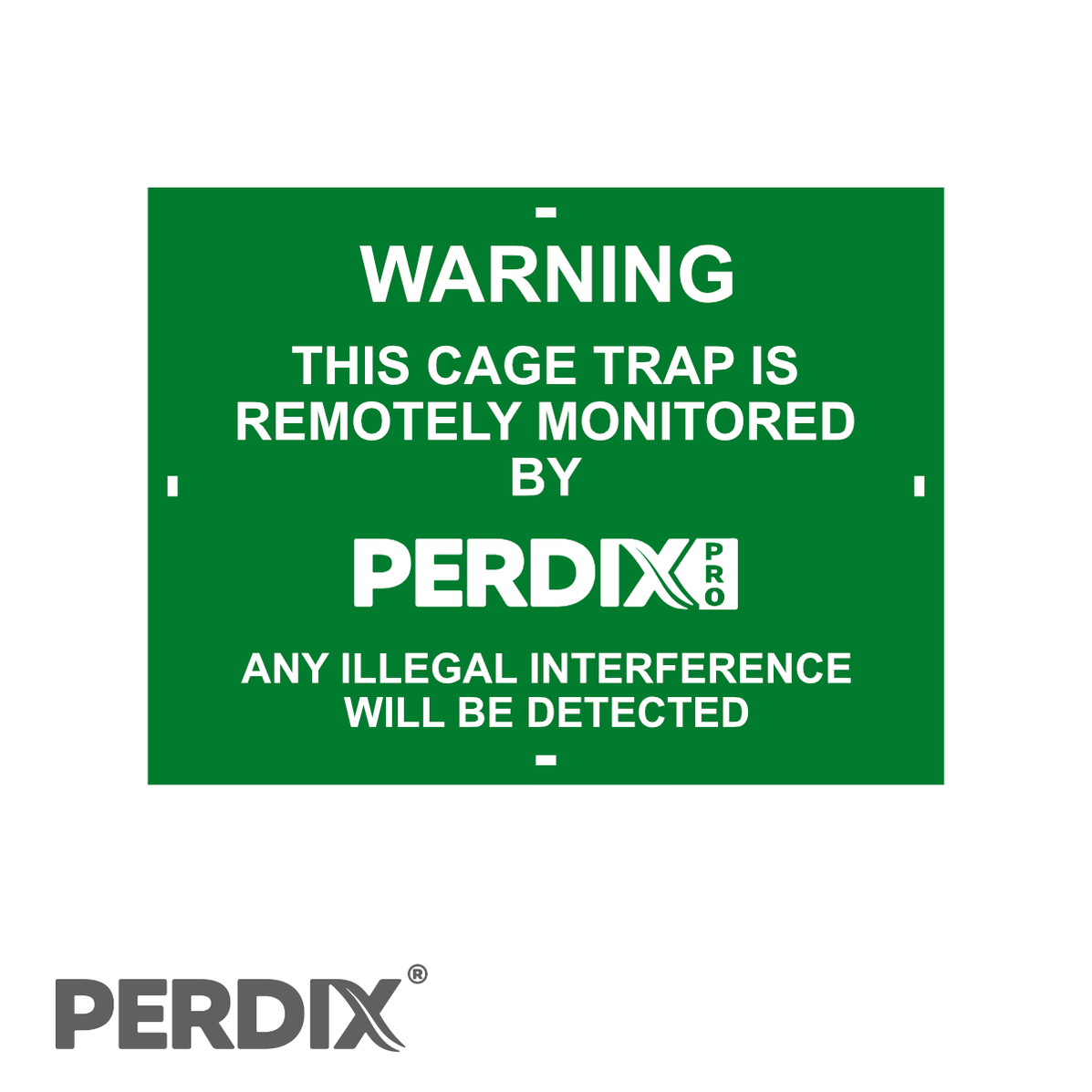 PerdixPro Cage Trap Warning Sign — Perdix Wildlife Supplies