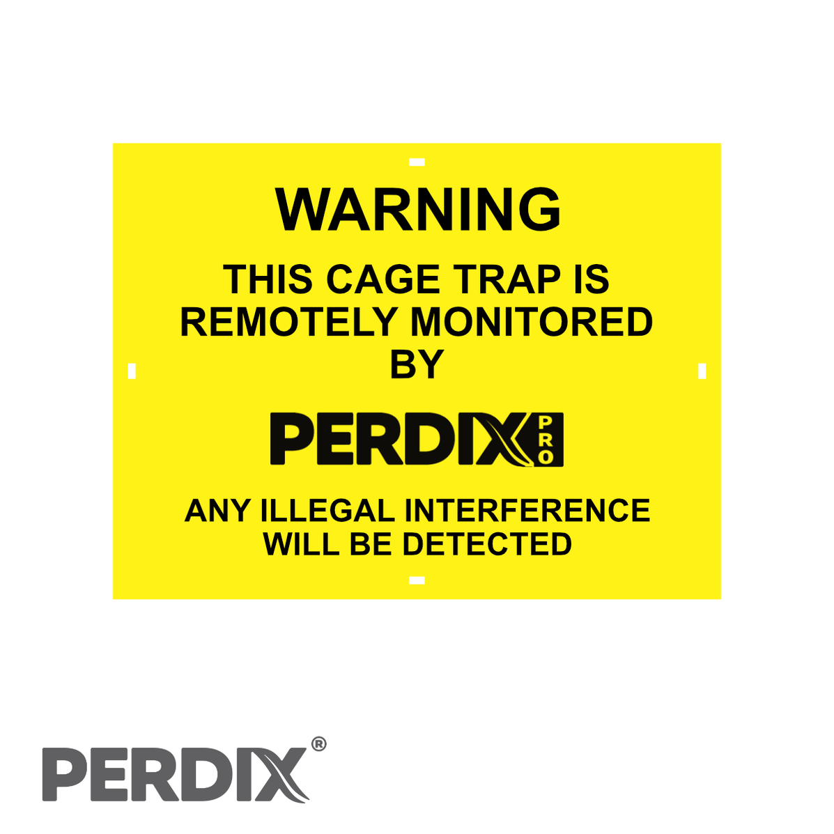PerdixPro Cage Trap Warning Sign — Perdix Wildlife Supplies