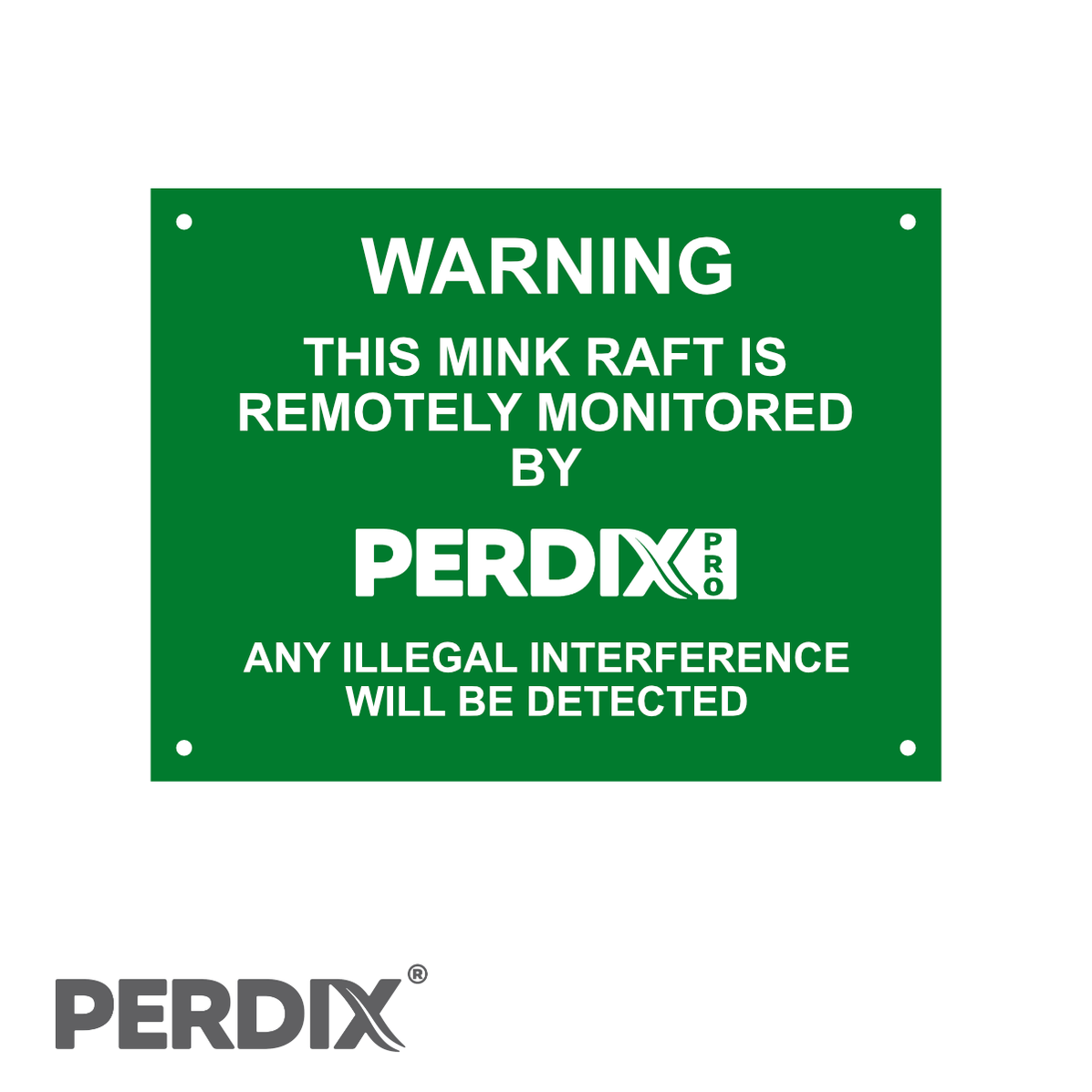 PerdixPro Mink Raft Warning Sign — Perdix Wildlife Supplies