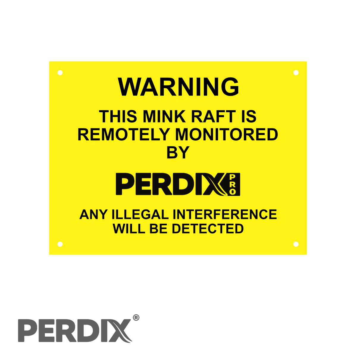 PerdixPro Mink Raft Warning Sign — Perdix Wildlife Supplies