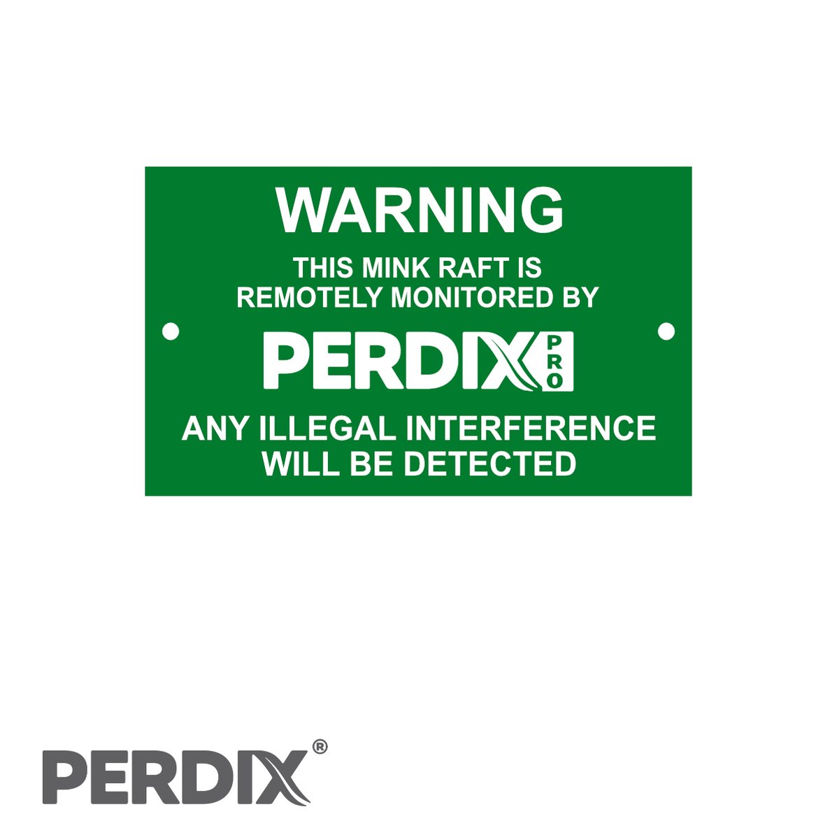 PerdixPro Mink Raft Warning Sign — Perdix Wildlife Supplies