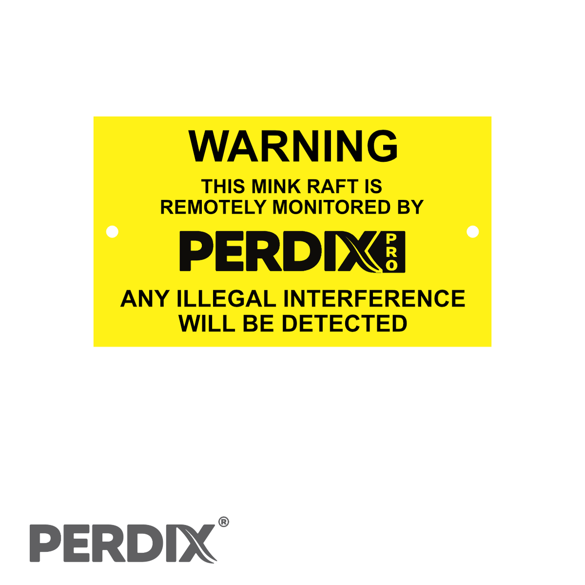 PerdixPro Mink Raft Warning Sign — Perdix Wildlife Supplies