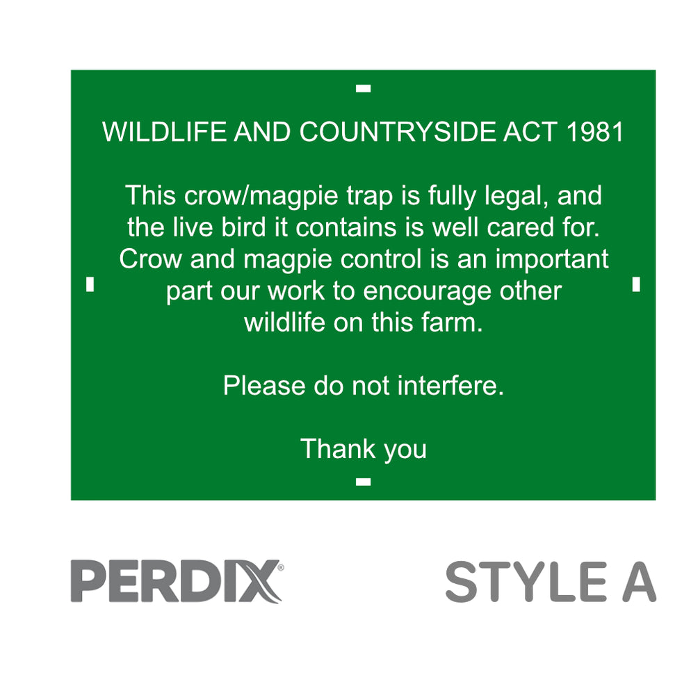 Larsen Trap Sign — Perdix Wildlife Supplies