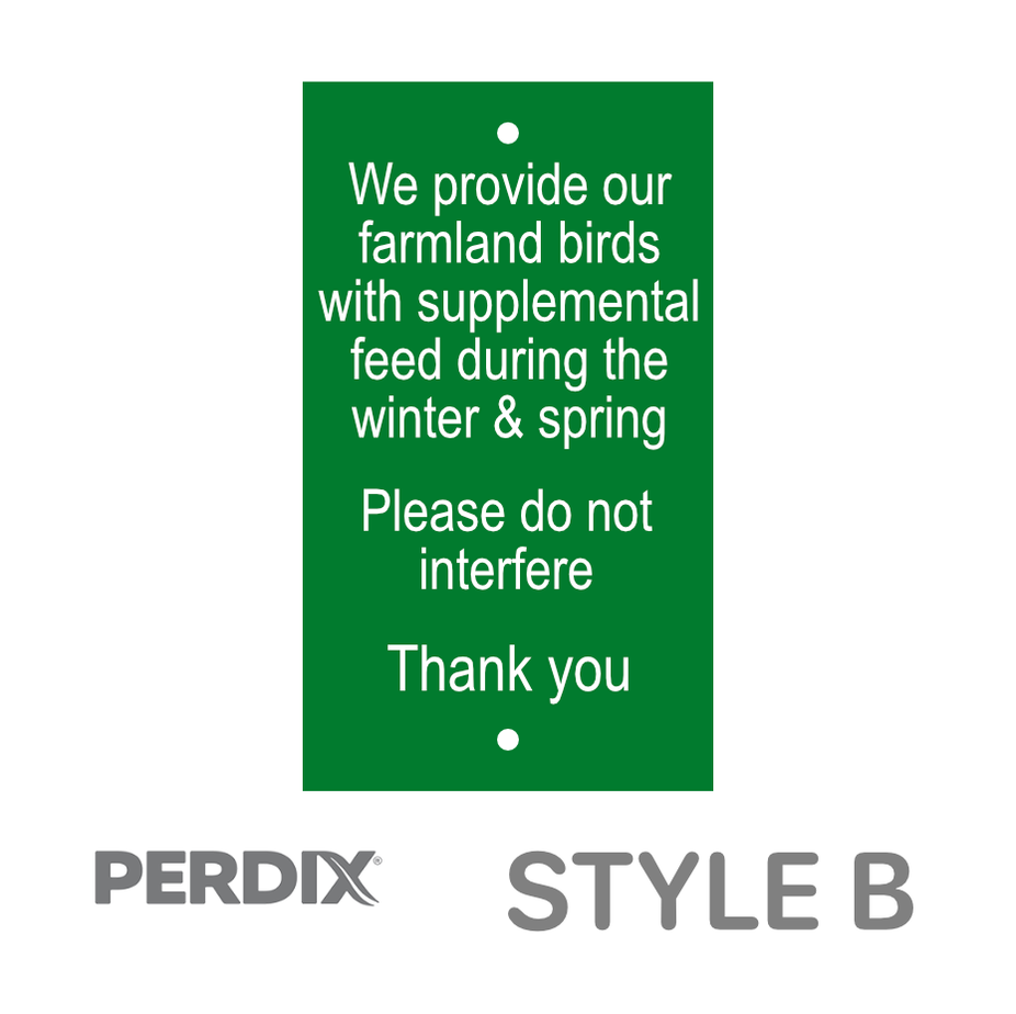 Farmland Bird Feeder Information Sign — Perdix Wildlife Supplies
