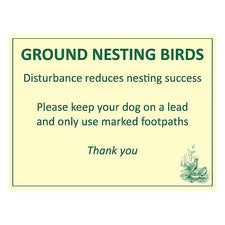 Ground Nesting Birds Sign — Perdix Wildlife Supplies