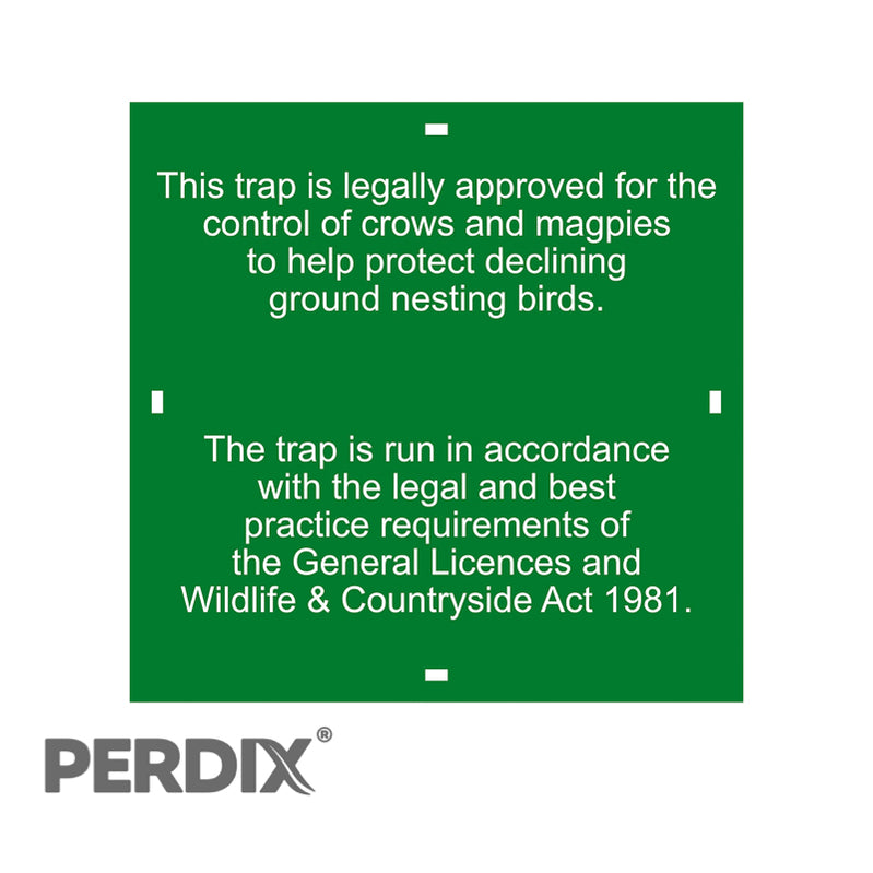 Cage Trap Signage - Perdix Wildlife Supplies