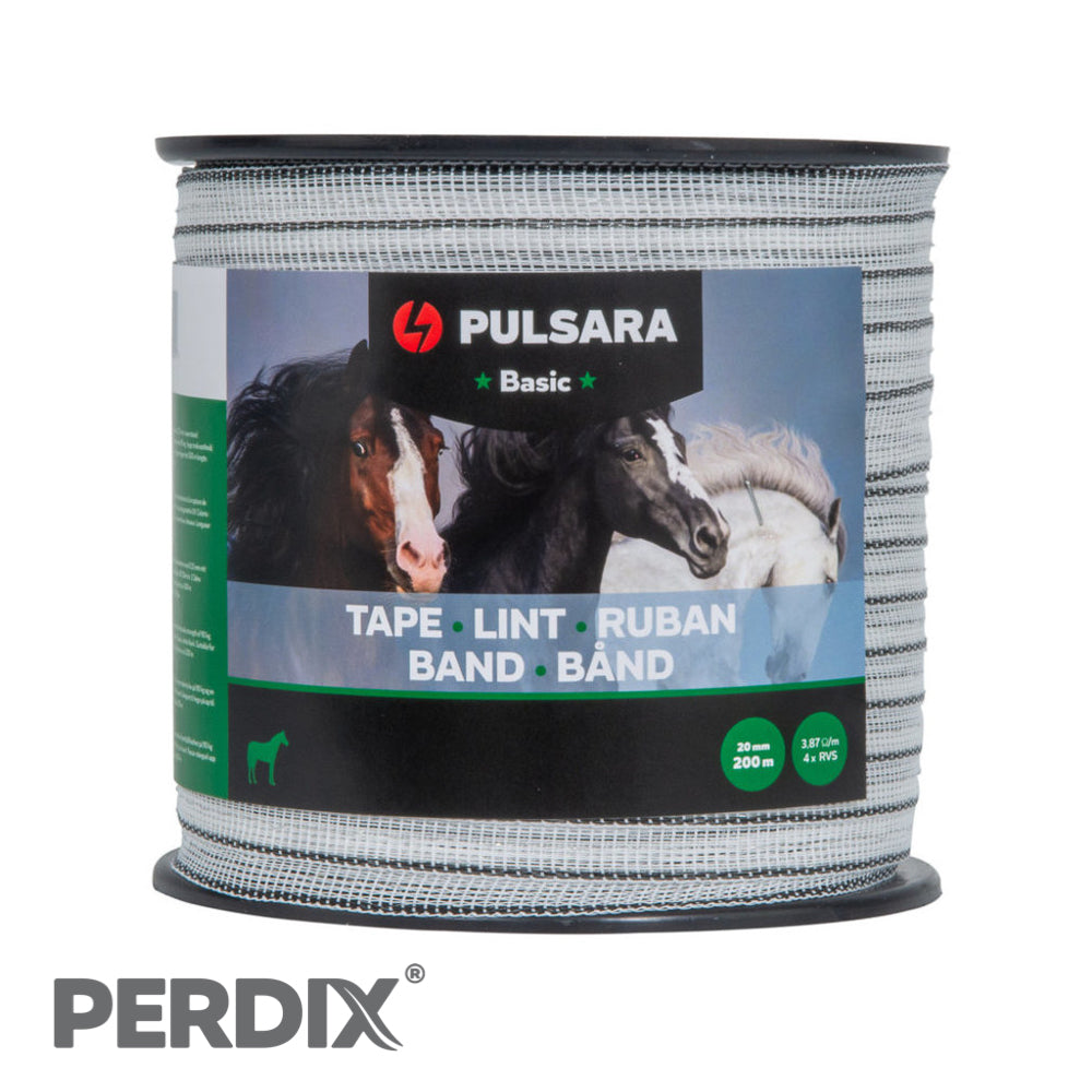 Pulsara Electric Fence Tape Basic 20mm x 200m - White — Perdix Wildlife ...