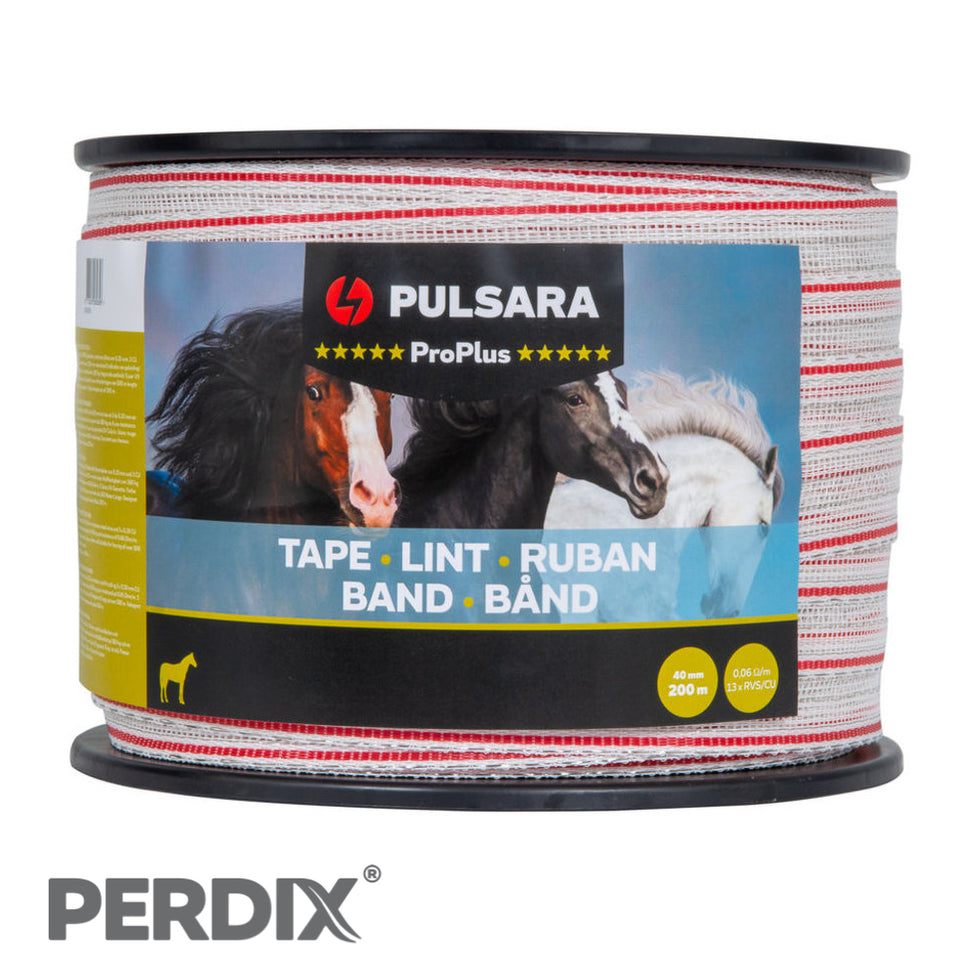 Pulsara Electric Fence Tape Pro Plus 40mm x 200m - White — Perdix ...