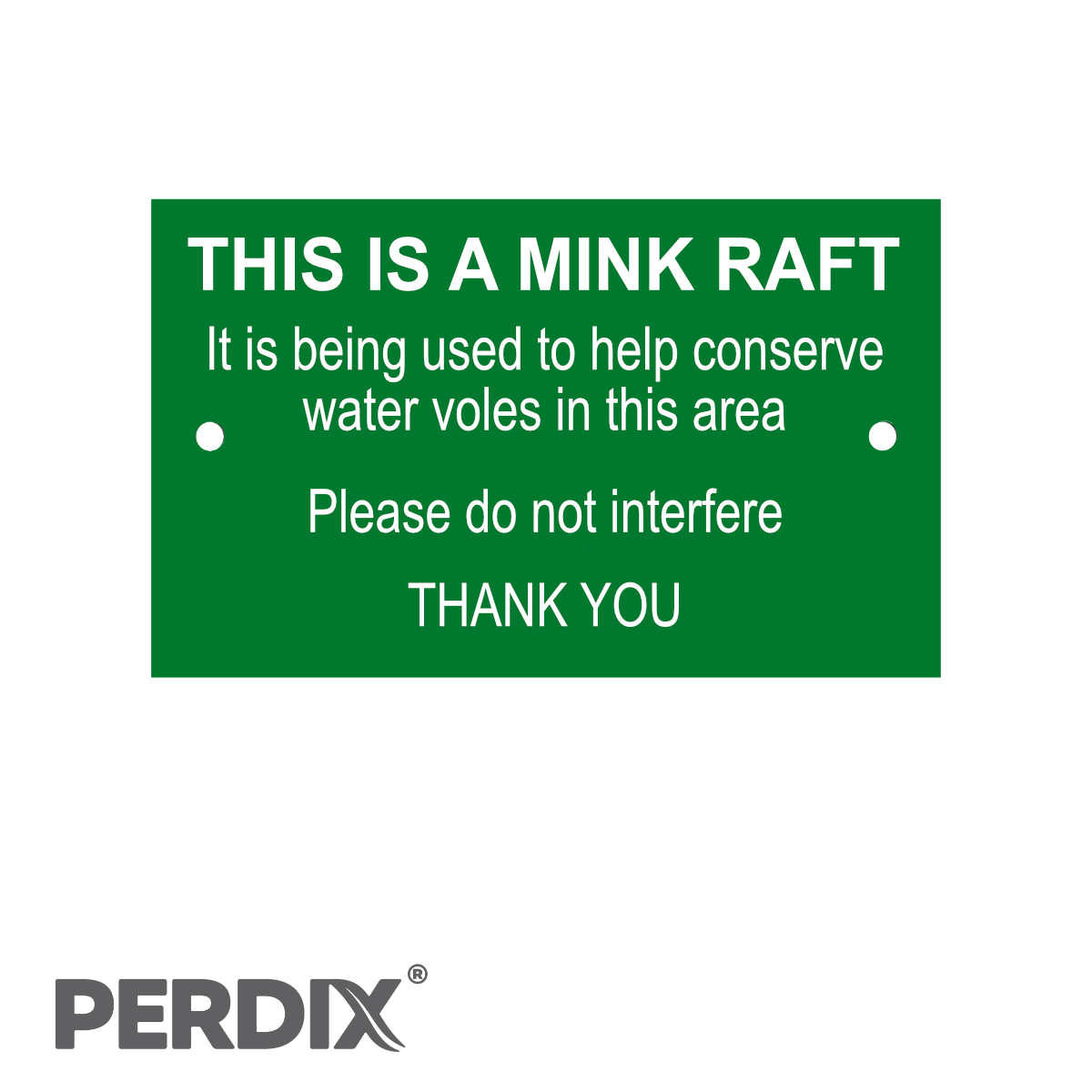 Mink Raft Sign — Perdix Wildlife Supplies