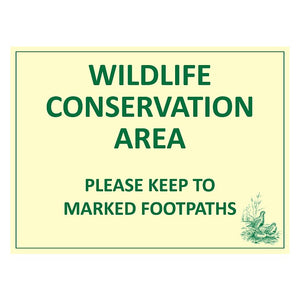Wildlife Conservation Area Sign — Perdix Wildlife Supplies